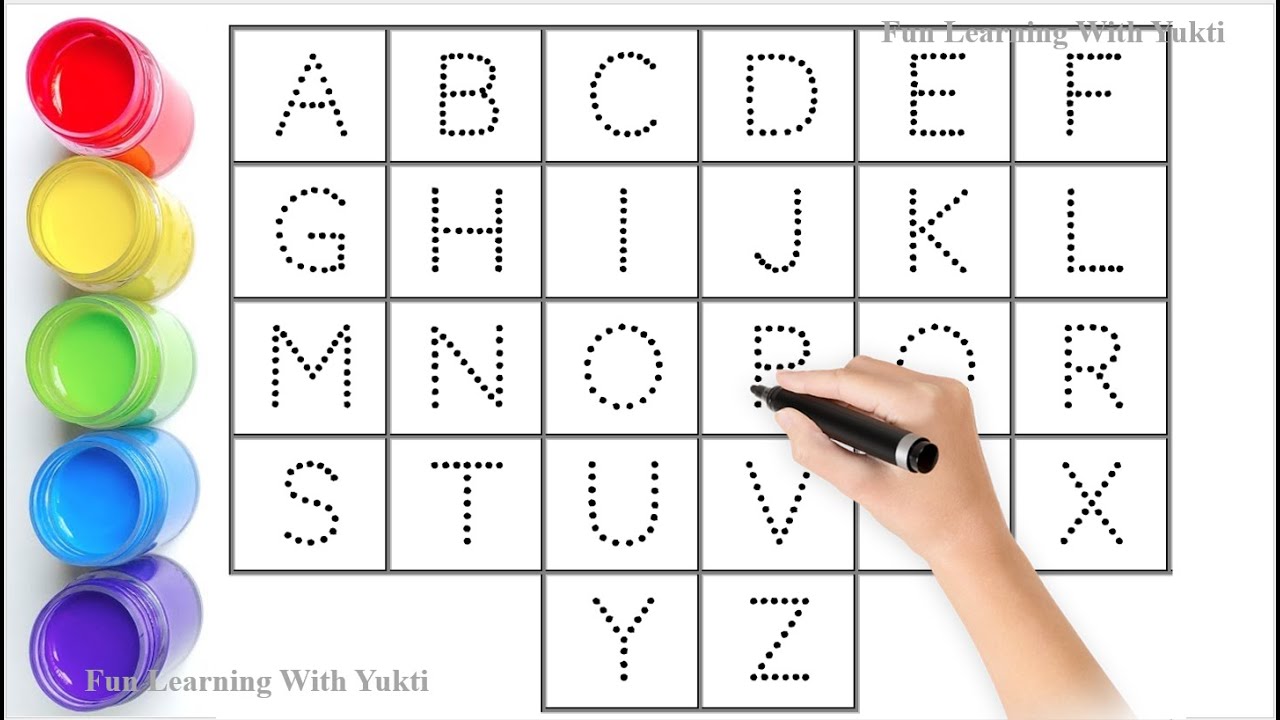 Teaching Kids & Toddlers How To Write Alphabets A To Z | Learn ...