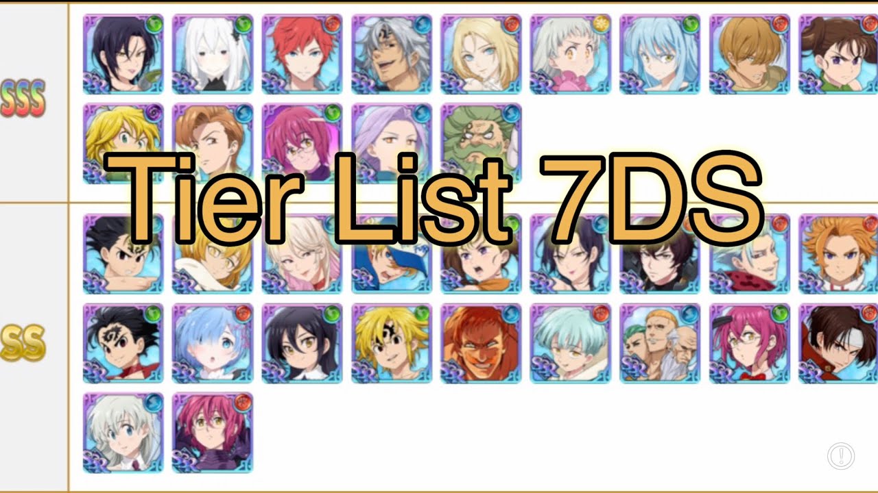 Tier List 7DS The Seven Deadly Sins Grand Cross SDSGC - YouTube