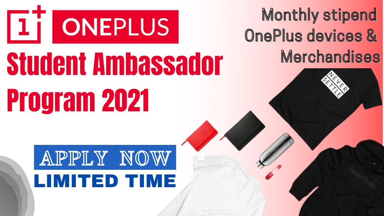 OnePlus Student Ambassador Program 2021 | Free Merchandise | Student ...