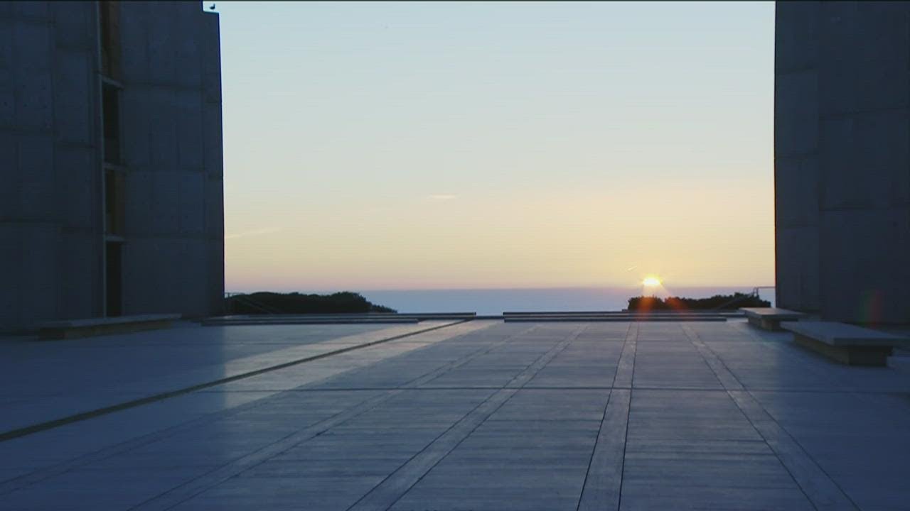 First sunset of the fall marks 'Salkhenge' at Salk Institute in La ...