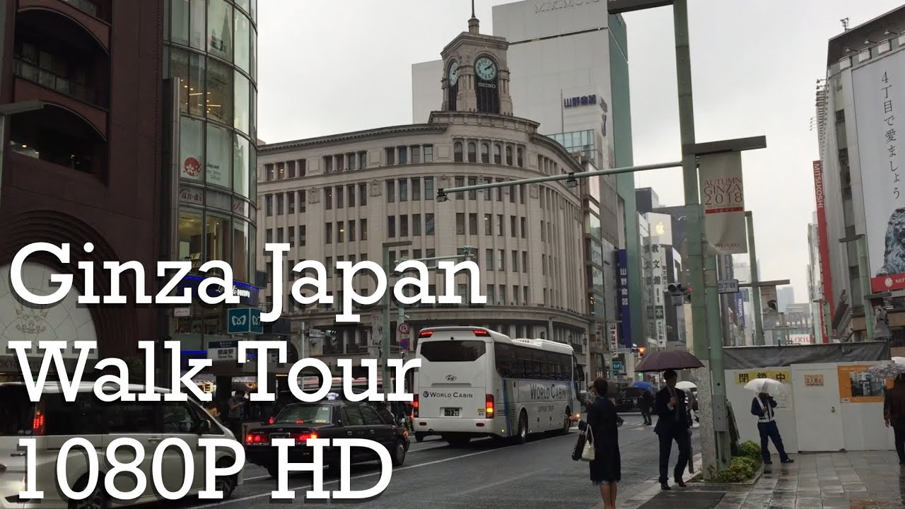 Rainy Ginza Japan Rodeo Drive Walk Tour by tkviper.com - YouTube