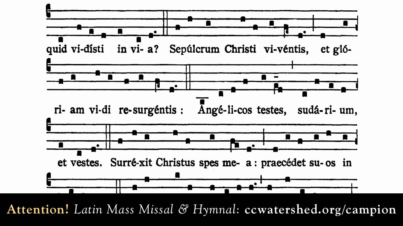 SEQUENCE, Victimae Paschali Laudes, Gregorian Chant, Easter Sunday ...