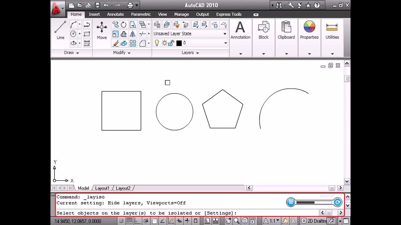 isolate layer in AutoCAD. - YouTube