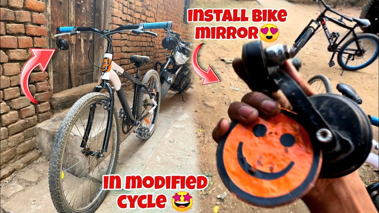 Install Bike Mirror In Modified Cycle 🤩 | New Cycle Modification | MTB ROHIT 01 - YouTube