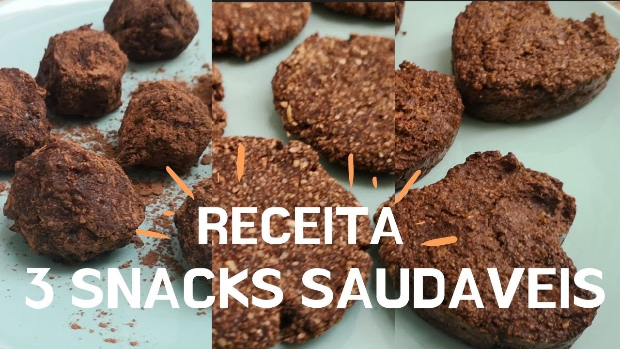 RECEITA - 3 Snacks Saudáveis - YouTube