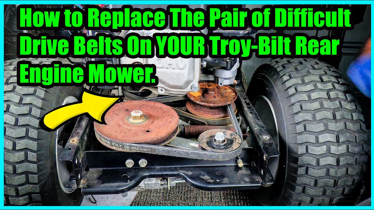 Replace 2 Drive Belts On Troy Bilt 30 Rear Engine Riding Mower TB30