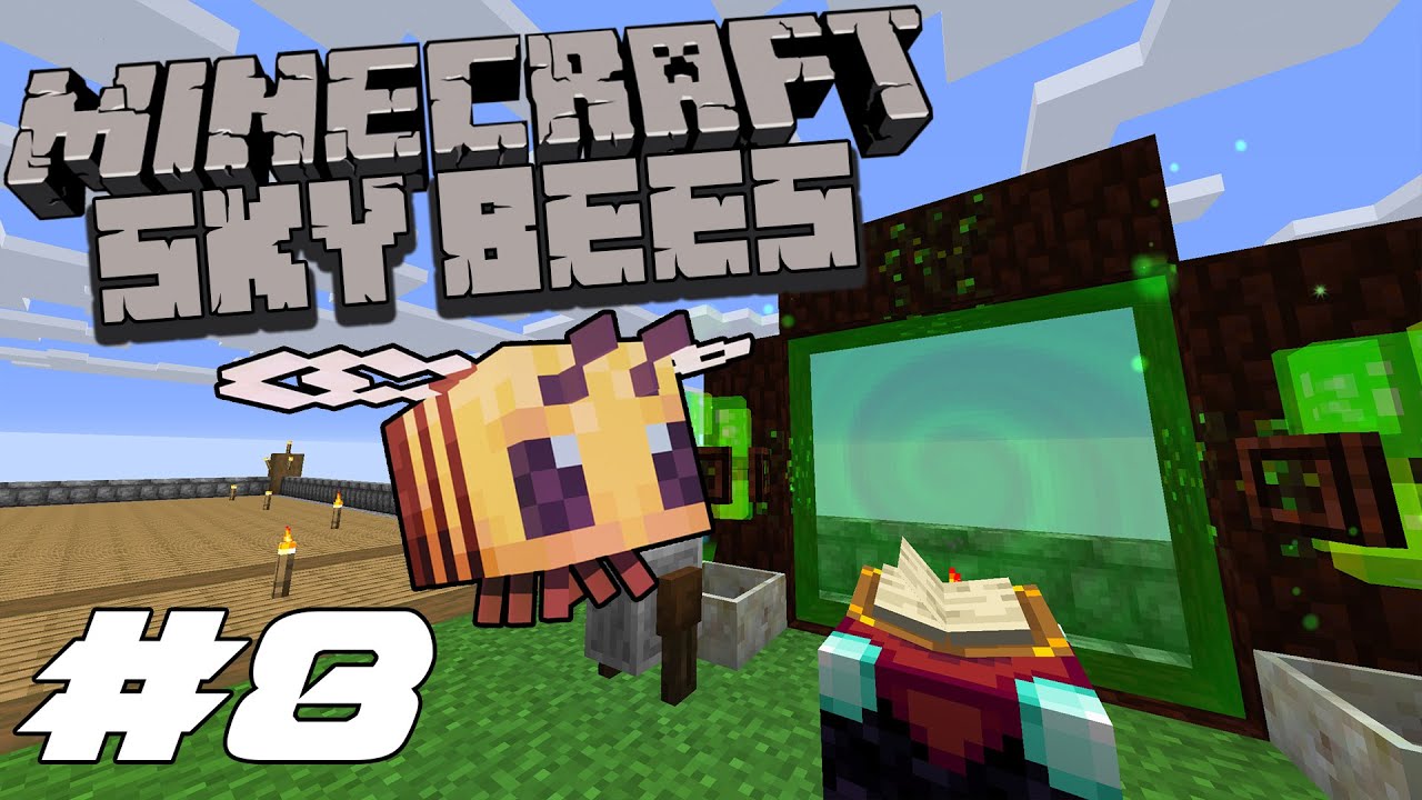 Minecraft Sky Bees Ep.8 Elven Gateway Portal - YouTube