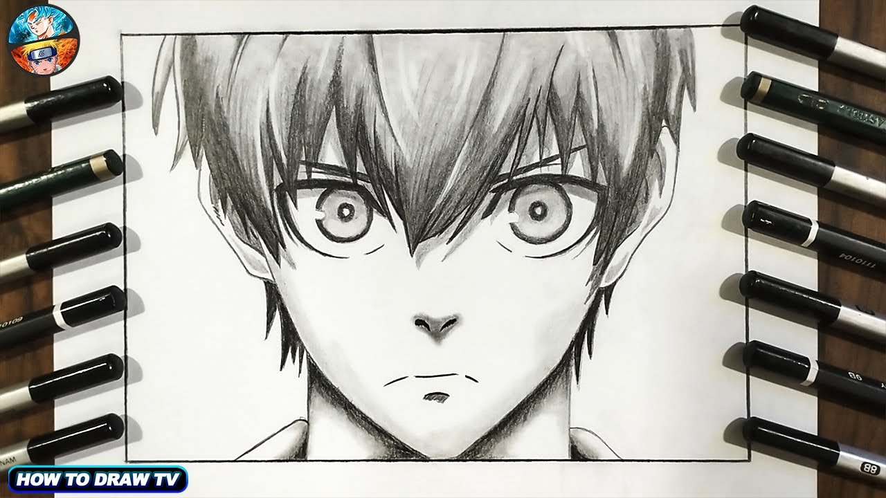 How to draw anime Isagi Yoichi | Anime Blue Lok | pencil sketch - YouTube