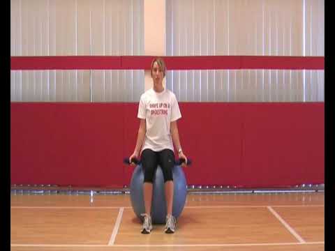 How to use a stability ball to tone your arms - YouTube