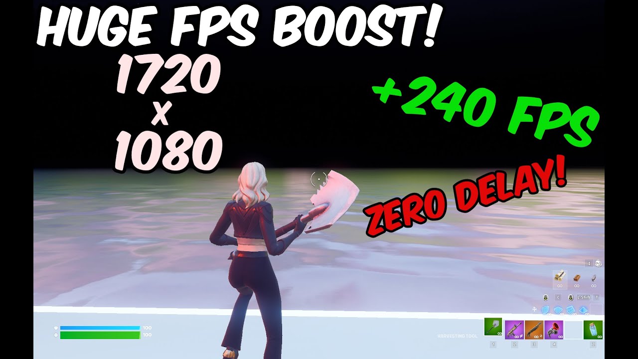 How to GET STRECHED RESOLUTION in Fortnite! 240 fps boost! *0 delay ...