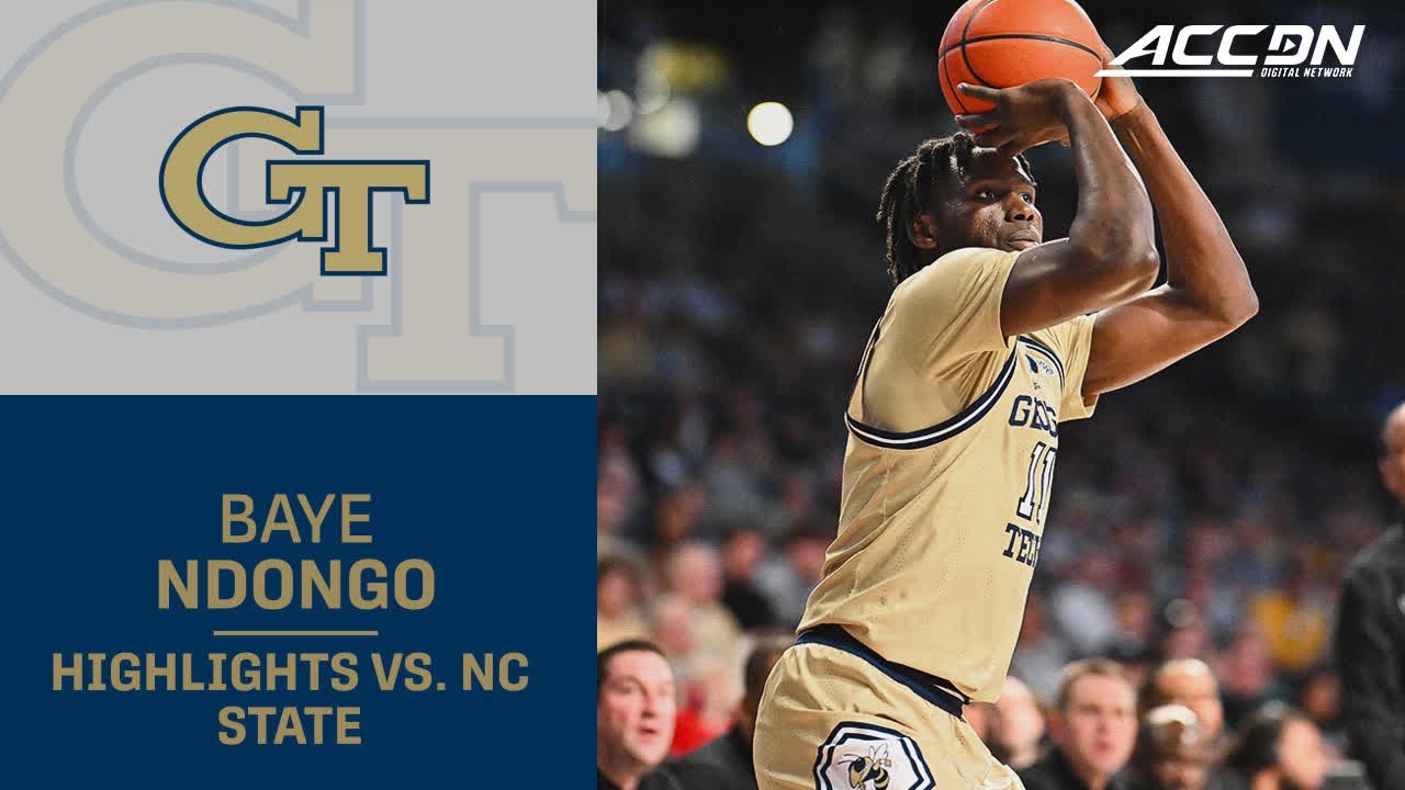 Georgia Tech's Baye Ndongo Destroys The NC State Frontcourt - YouTube