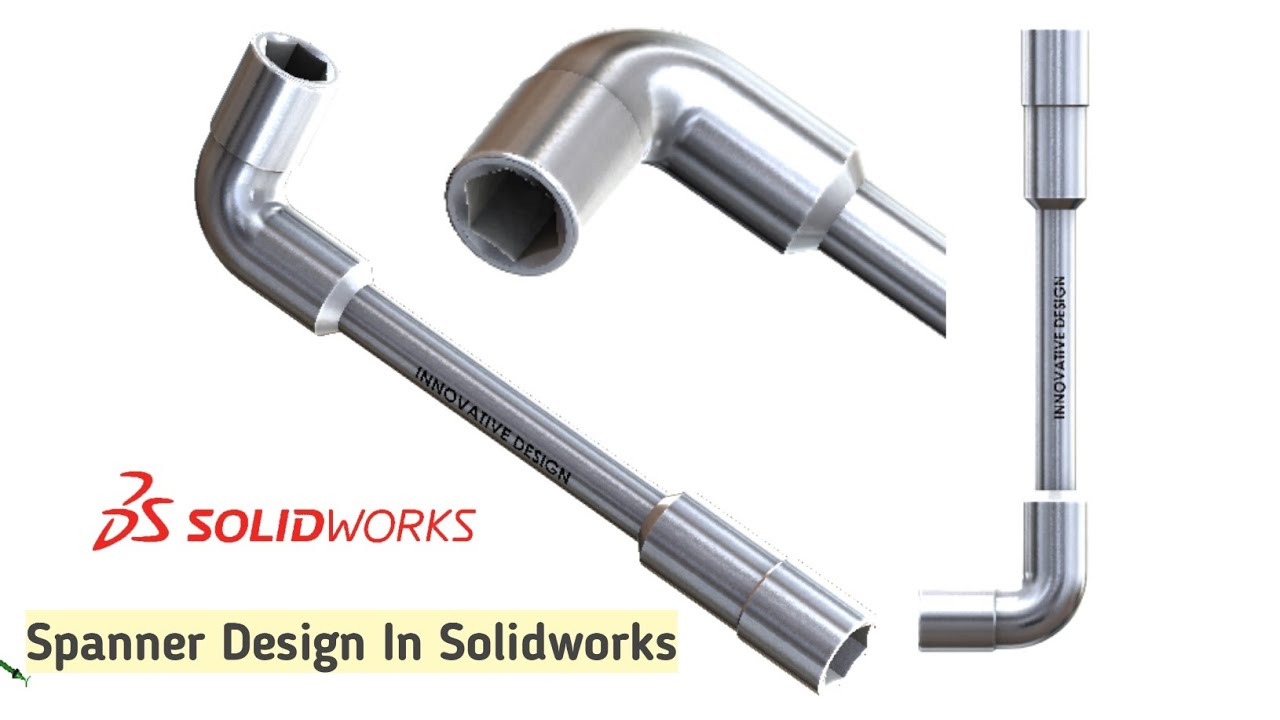 Solidworks Tutorials | L-Shaped Spanner Design In Solidworks ...
