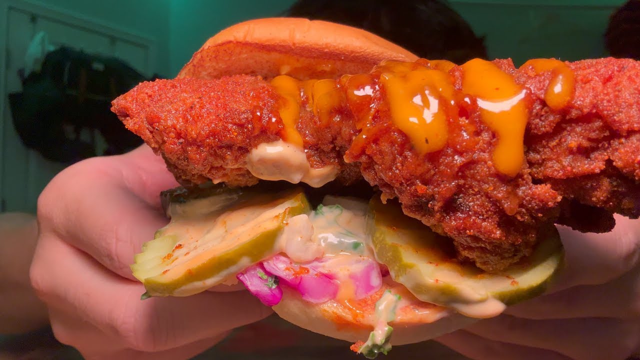 ASMR Eating Dave’s Hot Chicken 🔥 - YouTube