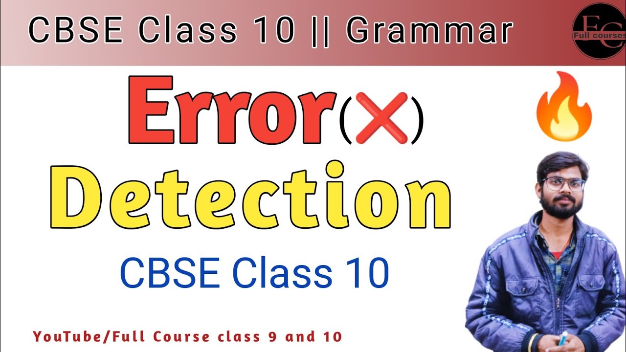 Error detection and correction class 10 || CBSE Class 10 2023 ...