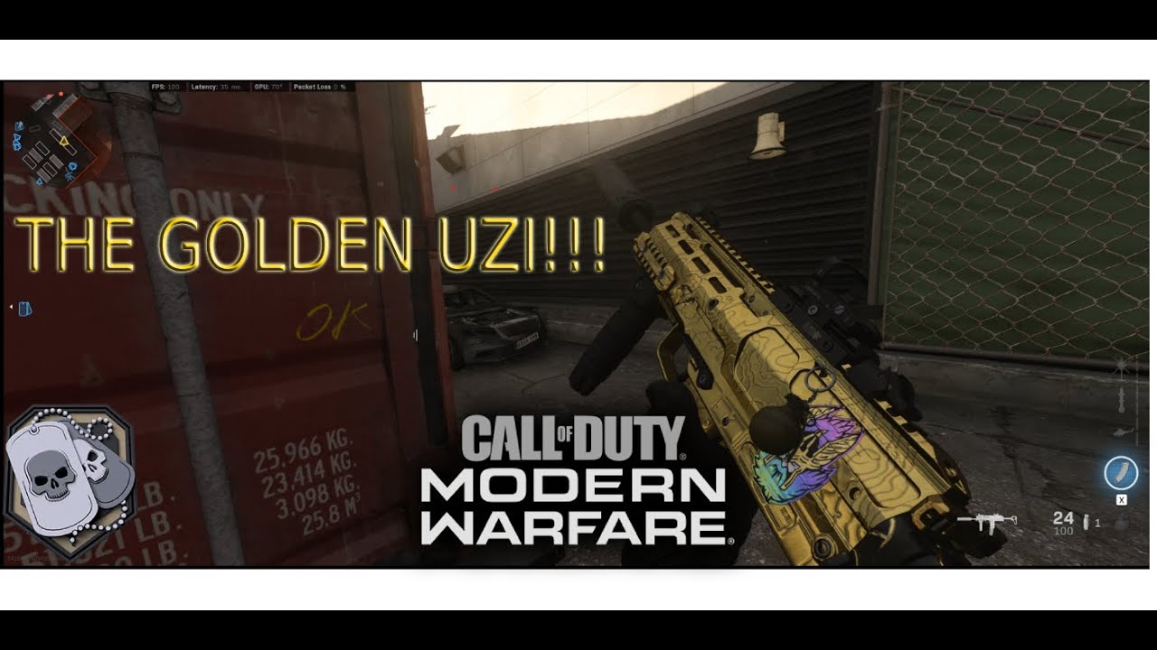 Call Of Duty MW - The Golden UZI AKA MP7 Kill Confirmed - YouTube