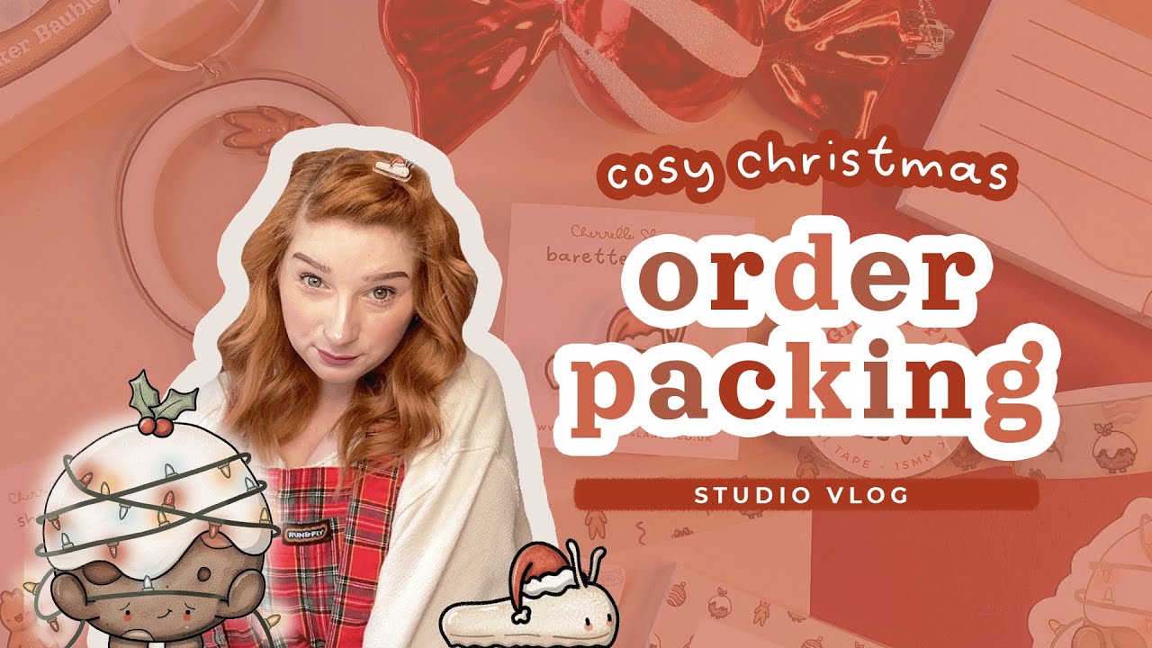 A Cosy Christmas Order Packing Vlog - Small UK Art Business Winter ...