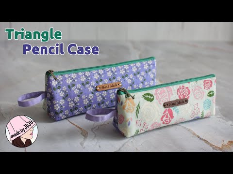 DIY 2 sizes Triangle Pencil Case | Free Pattern | gift idea | 삼각 필통 만들기, 새학기 필통 | made by JOJO ...