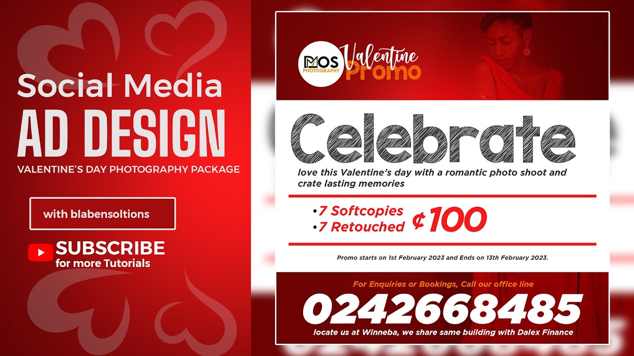 how to create realistic photography promo ad design for social media ...