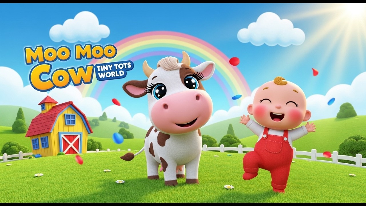 Moo Moo Cow Goes Moo Moo Moo 🎵 Nursery Rhyme - YouTube
