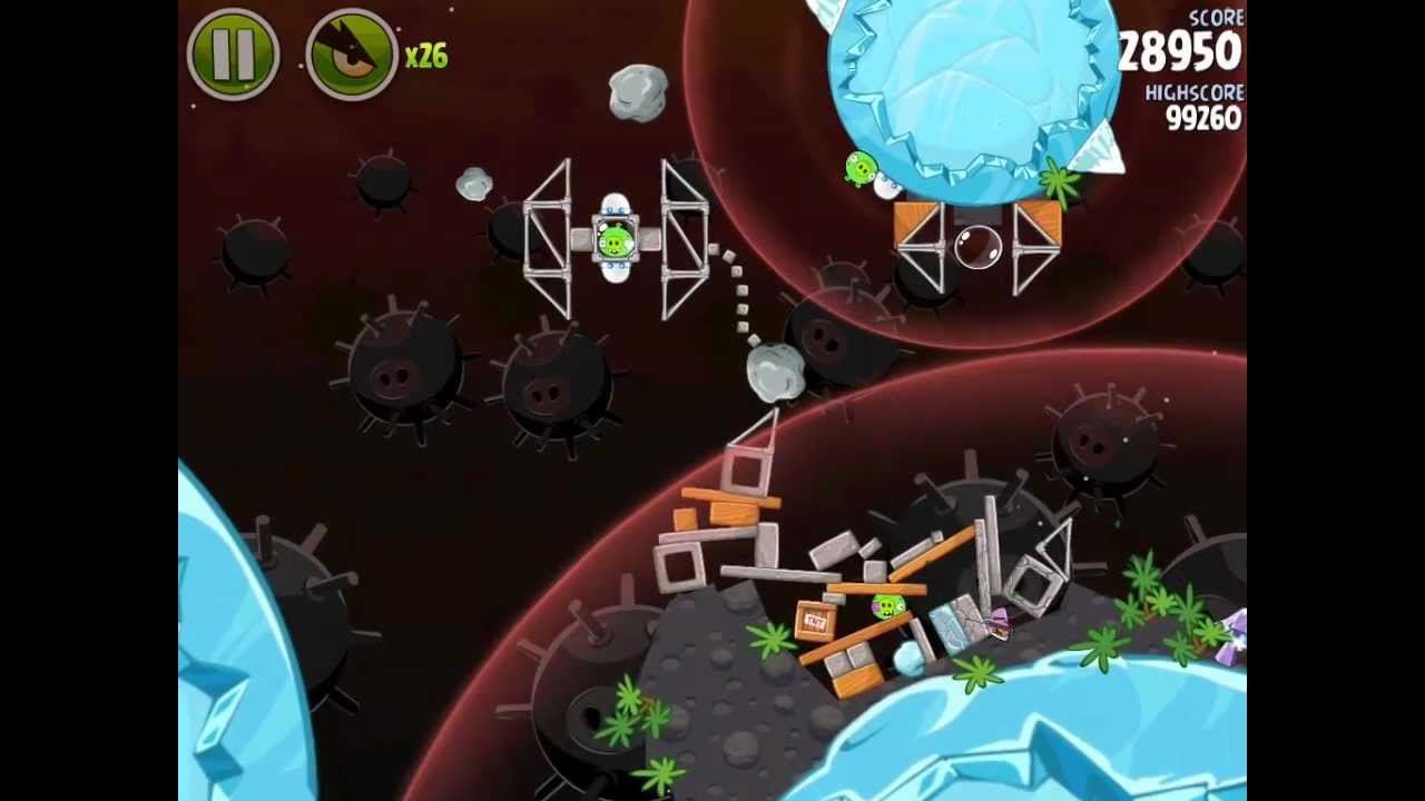 Angry Birds Space Danger Zone Level 13 Walkthrough 3 Star - YouTube