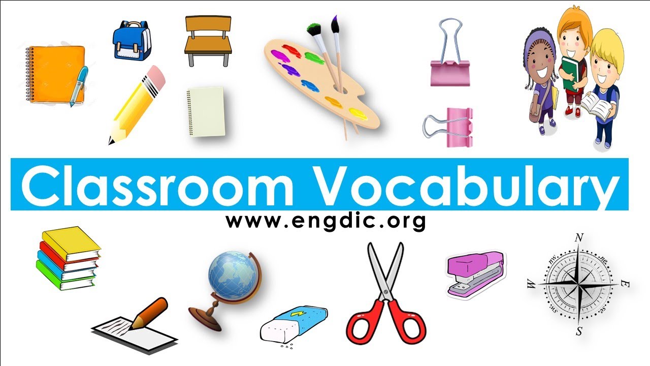 Classroom Vocabulary Words |Classroom objects with pictures - YouTube