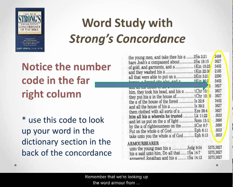 How To Use A Strong s Concordance YouTube