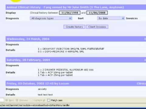Web based veterinary management software - YouTube