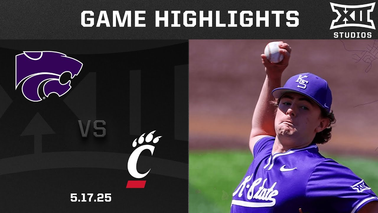 Kansas State vs. Cincinnati (5.17.25) Highlights | 2025 Big 12 Baseball ...
