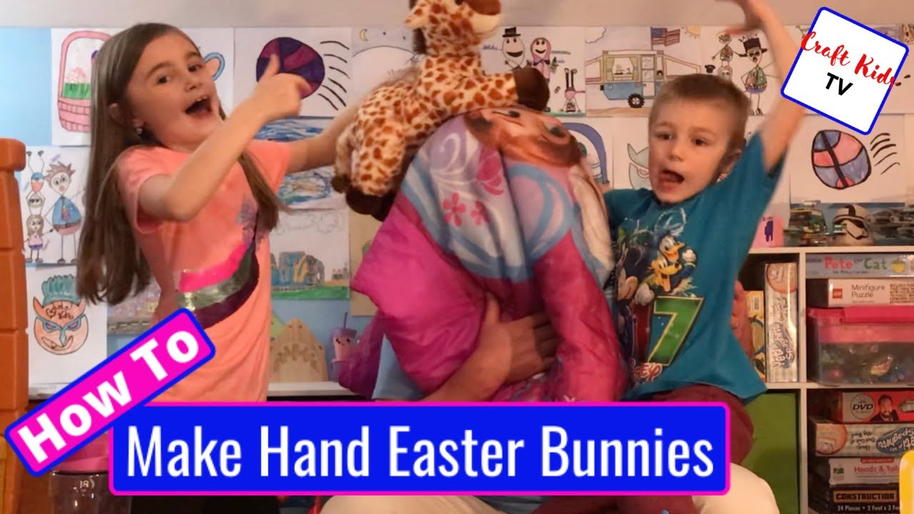How to Make Hand Cut Out Easter Bunnies - YouTube