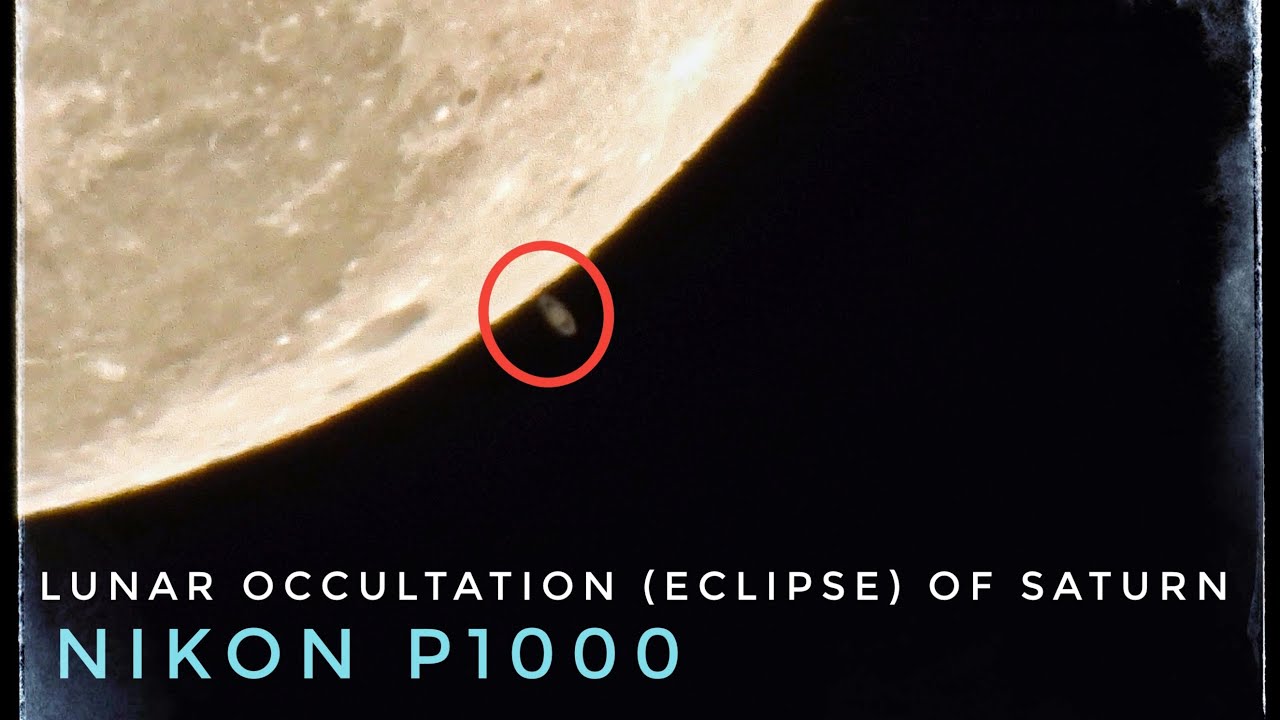 Lunar Occultation: Eclipse of Saturn - Nikon P1000 Mega Zoom - YouTube
