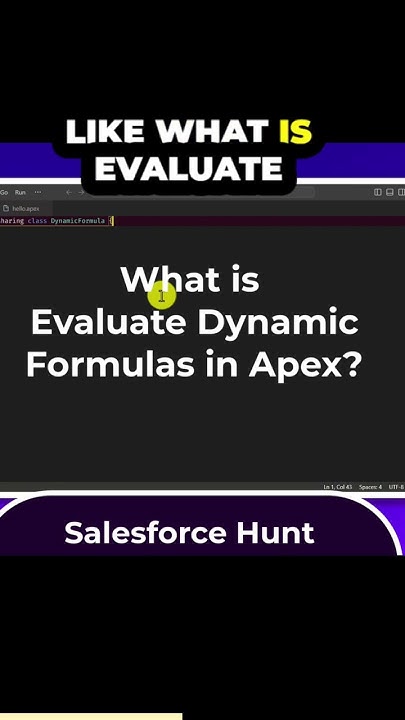 🔴Summer 24 Evaluate Dynamic Formulas in Apex (Beta) | @SalesforceHunt | #summer24 | #shorts ...