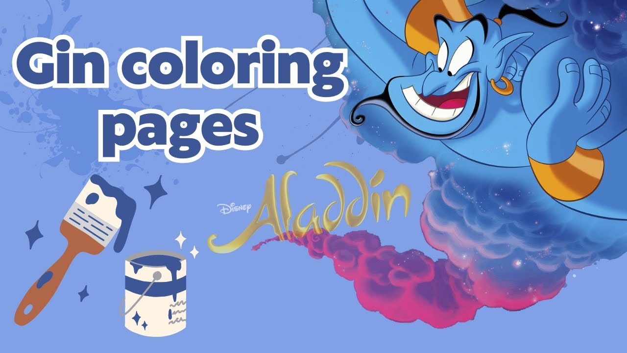 Gin coloring pages | coloring book for children | how to draw Gin - YouTube