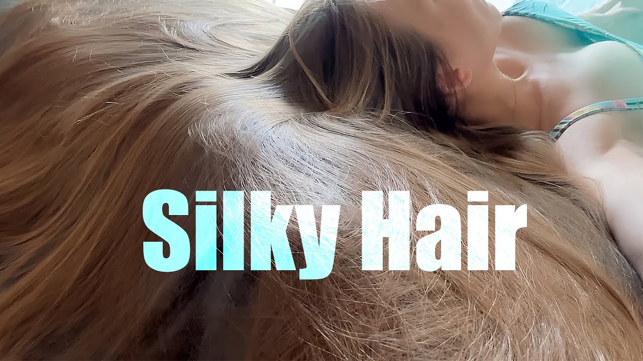 Captivating from Above: Mesmerizing Hairplay and Silky Strands natural hair in My Bedroom 💙🌟 ...
