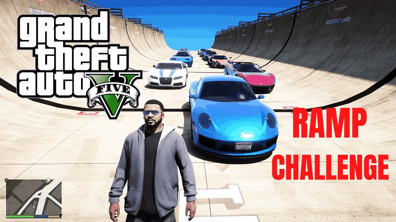 Franklin’s Ramp Stunt Challenge – GTA 5 Insane Jumps #gta5 #franklin # ...