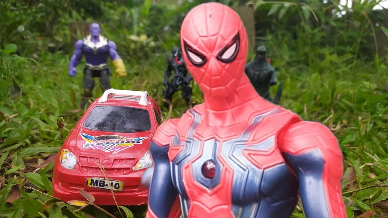VENOM MENCURI MOBIL AVENGERS SPIDERMAN HULK THOR MARAH | DRAMA MAINAN ...