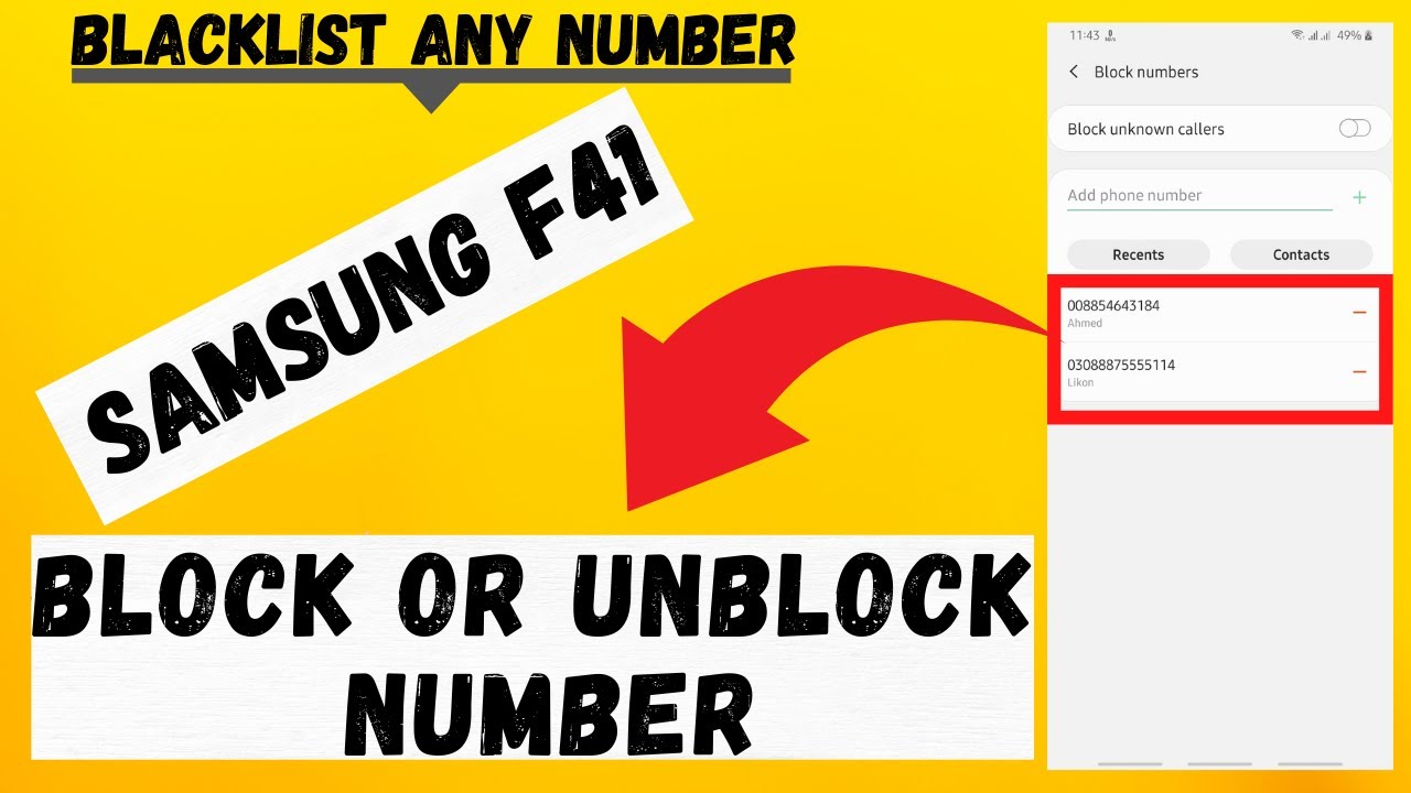 How To Block Calls On Samsung F41 Add Or Remove Blacklist Number how-to-block-calls-on-samsung-f41-add-or-remove-blacklist-number