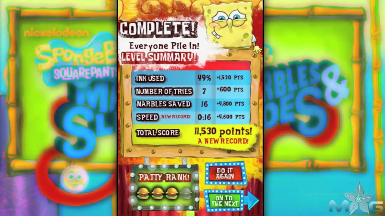 SpongeBob SquarePants Marbles And Slides Level 1-10 - YouTube