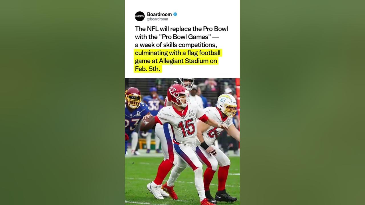 The “Pro Bowl” is ending. No more tackling, just skills challenges and flag football. #probowl # ...