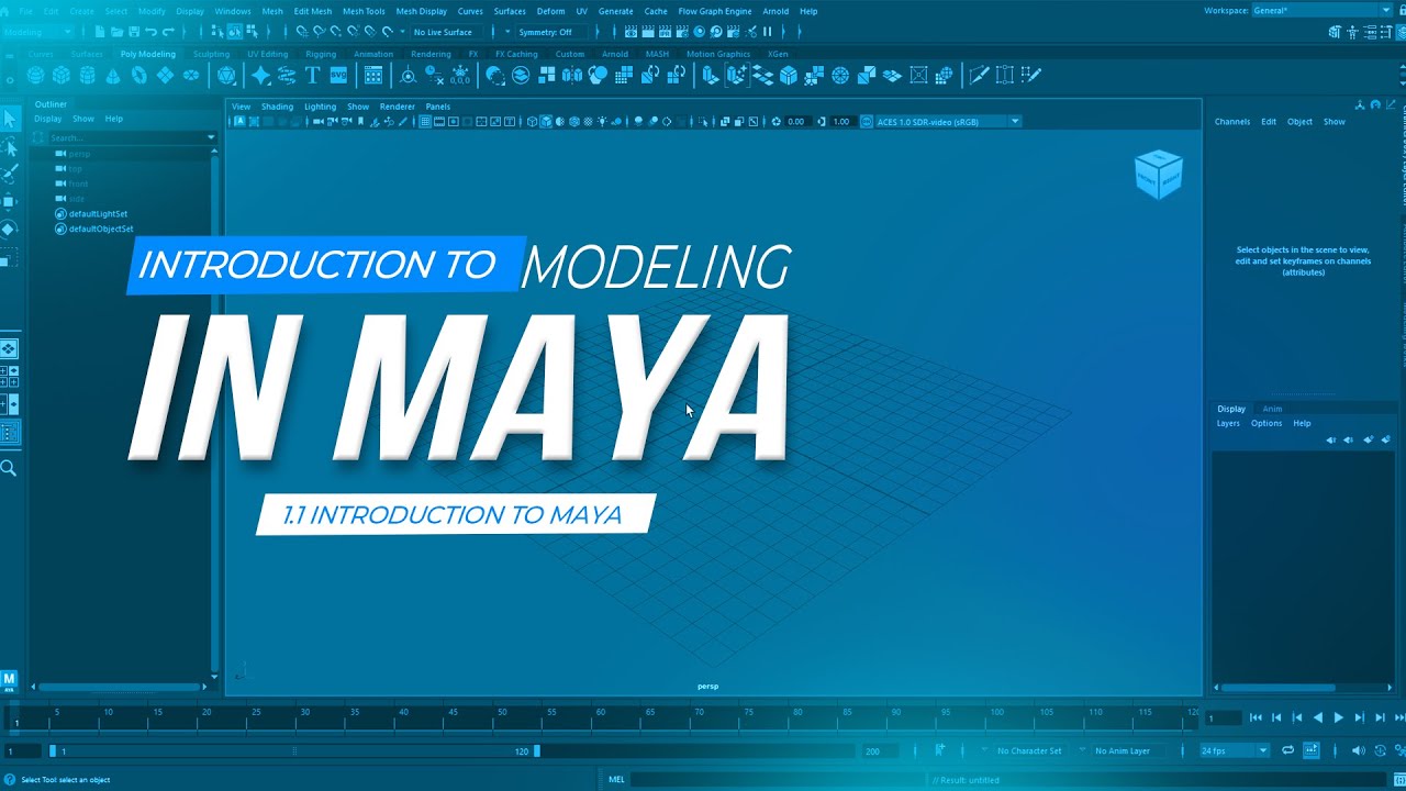 Maya for Beginners: Introduction to Autodesk Maya (Lesson 1) - YouTube