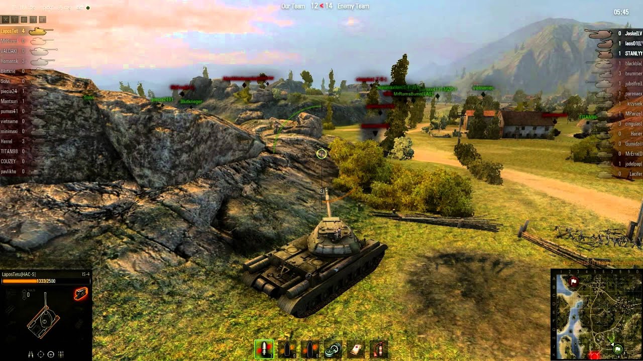 WOT IS-4 professional gameplay on Mines map HD - YouTube