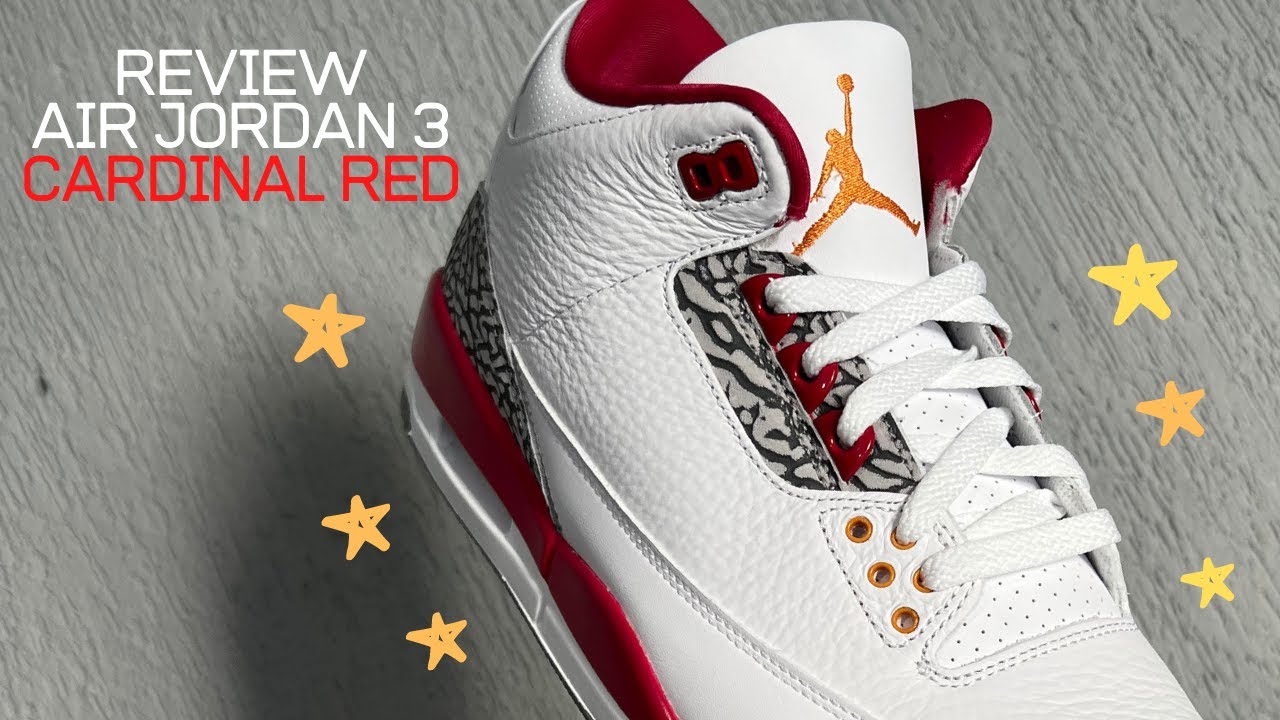Reseña Air Jordan 3 Cardinal Red - YouTube