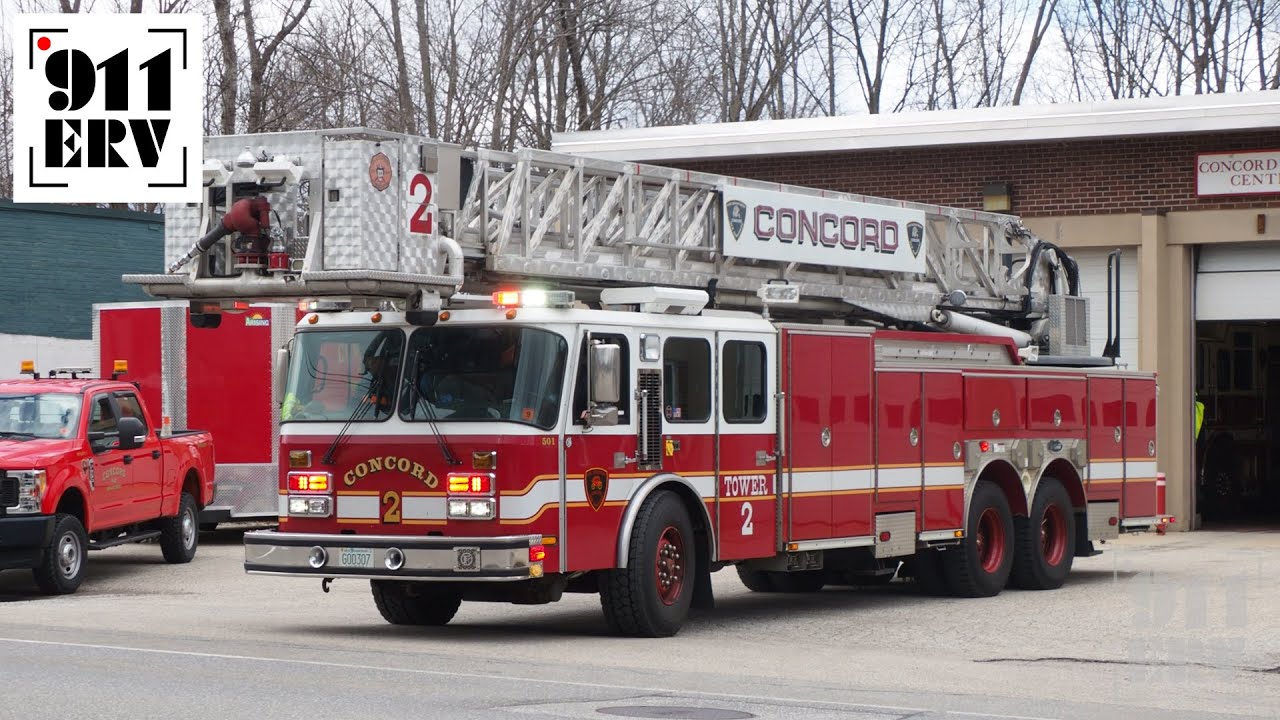Concord Fire Truck Responding | Tower 2 - YouTube