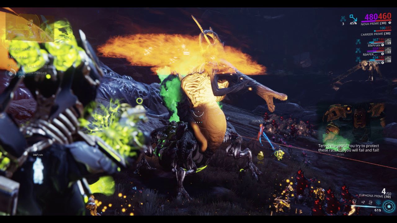 Warframe Plague of Star Bounty Mission Eidolon Phylaxis and Infested ...