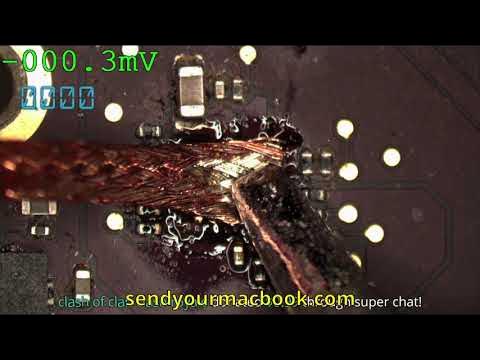 No backlight Macbook Air A1466 logic board repair - YouTube