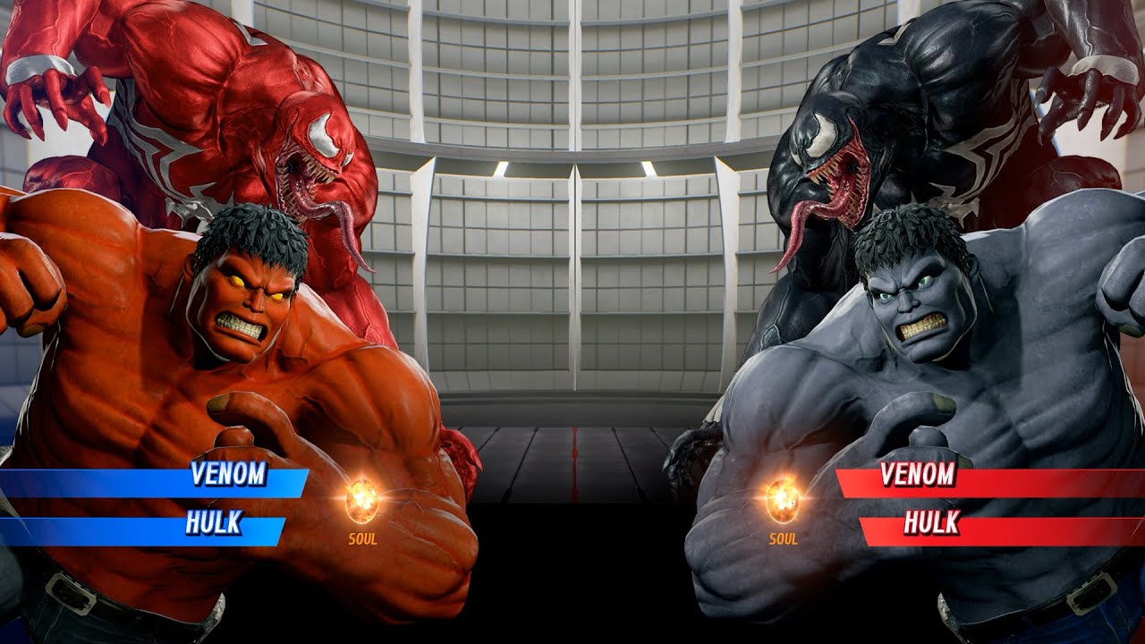 Spider man & Venom VS Red Hulk & Red Venom - Marvel vs Capcom Infinite ...