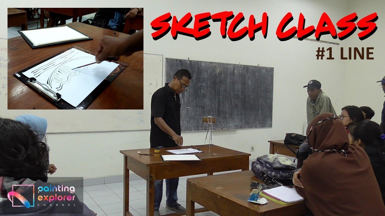 SKETCH CLASS #1 / LINE / INK ON PAPER / ARTWORK TUTORIAL / LECTURE IN ...