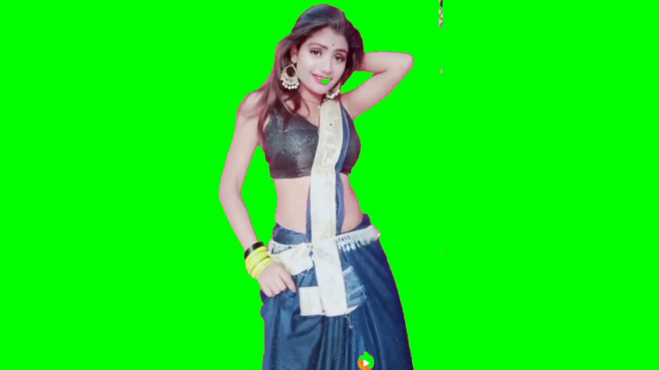 2 Beautiful Girl Dancing In Green Background Green Screen Chroma Key ...