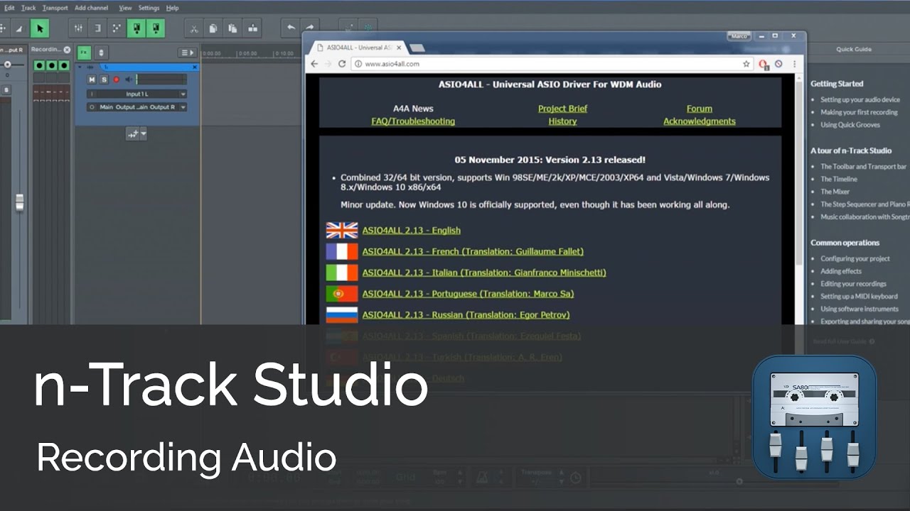 Part 3: Recording Audio | n-Track Studio Tutorial - YouTube