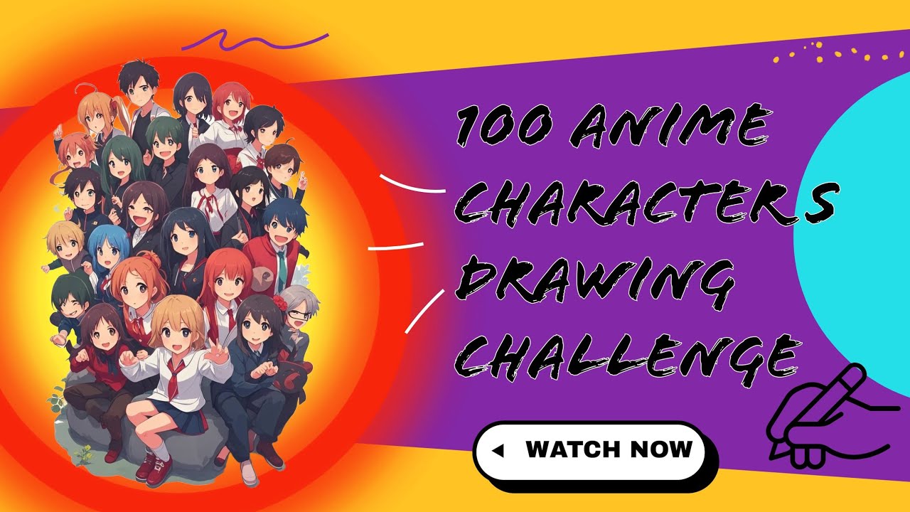 100 Anime characters in 1 stream / ultimate Drawing challenge (Live Now ...