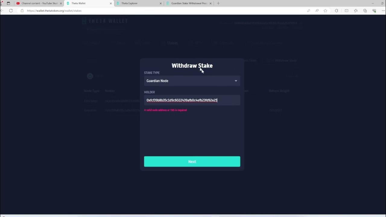 Theta Guardian Node Tutorial: How to unstake your Theta from Guardian Node - YouTube